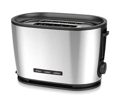 China 2 Slice Stainless Steel Toaster with Removable Crumb Tray 6 Browning Settings 800W for sale