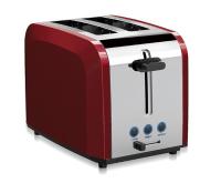 China Custom Stainless Steel 2 Slice Wide Slot Toaster 6 Time Settings 800W for sale