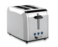 China Custom Stainless Steel 2 Slice Wide Slot Toaster 6 Time Settings 800W for sale