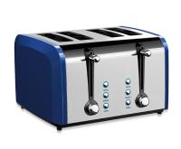 China Stainless Steel 4 Slice Toaster with Cord Storage 1500W Electric Bread Toaster for sale