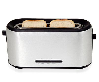 China Stainless Steel 2 Slice Toaster 800W Automatic Pop Up with 6 Browning Settings for sale