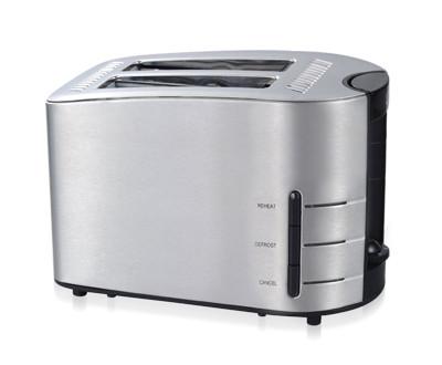 China Stainless Steel 2 Slice Electric Toaster 6 Time Setting Anti Slip Feet for sale