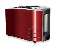 China Stainless Steel 2 Slice Electric Toaster 6 Time Setting Anti Slip Feet for sale