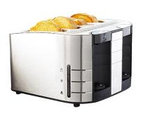 China Electric 4 Slice Toaster Stainless Steel 6 Time Setting Anti Slip Feet for sale