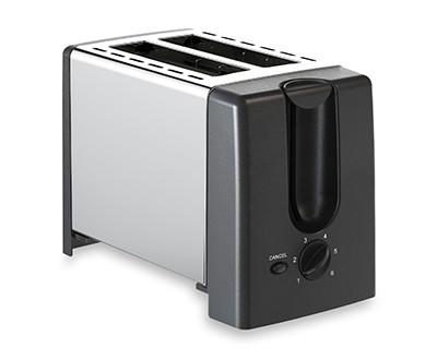 China Stainless Steel 2 Slice Toaster 6 Time Setting Retractable Cord KT-3010 for sale
