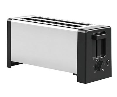 China Stainless Steel 2 Slice Pop Up Toaster 6 Browning Settings 850W Silver for sale