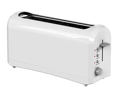 China Stainless Steel 4 Slice Long Slot Toaster with Auto Power Cut Off 1500W for sale
