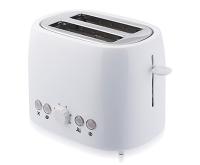 China Electric 2 Slice Toaster Plastic Housing 6 Time Setting Defrost Function White for sale