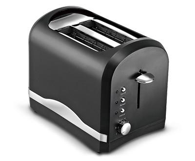 China Stainless Steel 2 Slice Toaster 800W Small Electric Pop Up Toaster with 6 Browning Settings for sale