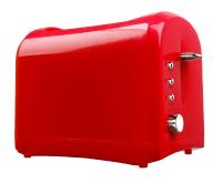 China Anti Slip Feet Red Long Slot Toaster 2 Slice Bread Centering Function for sale