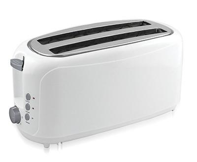 China White Plastic 2 Slot Toaster 4 Slice KT-3083 with 6 Time Settings for sale