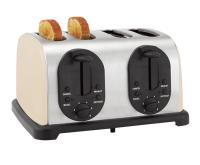 China Stainless Steel 4 Slice Toaster Pop Up Bread Toaster 1500W 4 Slot for sale