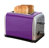 China Stainless Steel 2 Slice Toaster 6 Time Setting with Removable Crumb Tray KT-3120 for sale
