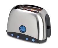 China Defrost Function Wide Slot Toaster 2 Slice Stainless Steel for sale