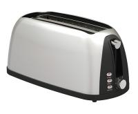 China Customized 2 Slice Stainless Steel Toaster with Cord Storage 6 Time Setting for sale