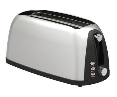 China Customized 2 Slice Stainless Steel Toaster with Cord Storage 6 Time Setting for sale