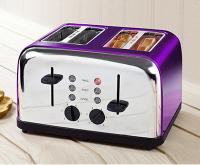 China 4 Slice Stainless Steel Toaster KT-3220 with Defrost Reheat Cancel Function 1500W for sale