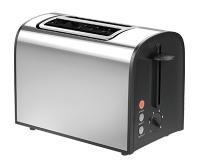 China Stainless Steel 2 Slice Electric Toaster with Bread Centering 6 Time Setting for sale
