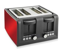 China Stainless Steel 4 Slice Toaster 1500W with Cancel Reheat Defrost Function for sale