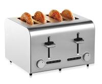 China Stainless Steel 4 Slice Toaster with Bread Centering 1500W Pop Up Toaster for sale