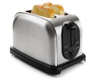China Customized 2 Slice Pop Up Brushed Steel Toaster Reheat Function for sale