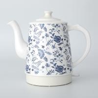 China 1.6L 1500W Auto Shut Off Electric Ceramic Kettle Gooseneck Spout White for sale