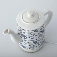 China 1.6L 1500W Auto Shut Off Electric Ceramic Kettle Gooseneck Spout White for sale