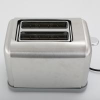 China 2 Slice Stainless Steel Toaster 900W Household Breakfast Maker with Auto Pop Up and 6 Time Settings for sale