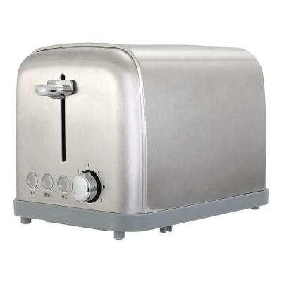 China 2 Slice Stainless Steel Toaster 900W Household Breakfast Maker with Auto Pop Up and 6 Time Settings for sale