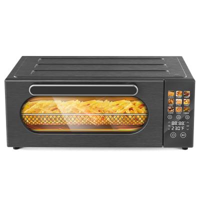 China 1800W 18L Digital Air Fryer Oven with 9 Preset Menus Stainless Steel Countertop for sale