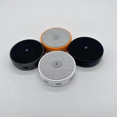 China FCC 80x80x23mm Table Microphone Noise Cancellation Conference Speakerphone Bluetooth USB 5M for sale