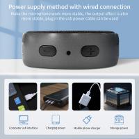 China Bluetooth USB Conference Speakerphone Omni-Directional Dual Mic 5M Range for sale