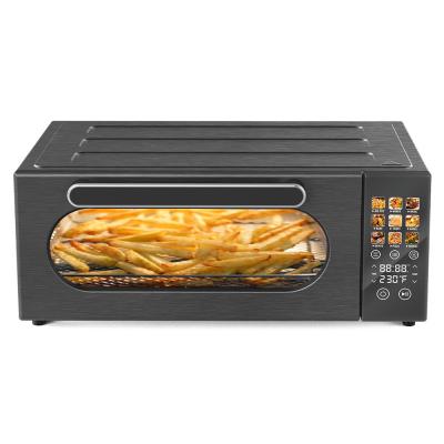 China Touch Control 1800W Digital Air Fryer Oven 18L Black Stainless Steel for sale