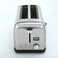 China 4 Slice Stainless Steel Bread Toaster 1400W with Digital Display and Custom Logo for sale