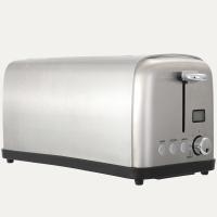 China 4 Slice Stainless Steel Bread Toaster 1400W with Digital Display and Custom Logo for sale