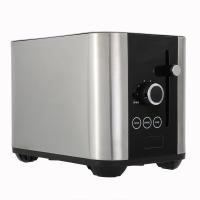 China Stainless Steel 2 Slice Household Toaster 1000W with 6 Browning Settings and Auto Pop Up for sale