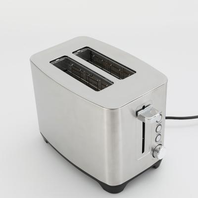 China Stainless Steel 2 Slice Toaster 1000W 6 Browning Settings with Removable Crumb Tray for sale