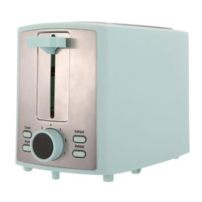 China 2 Slice Retro Toaster 900W Pastel Green with Digital Display and 6 Browning Settings for sale