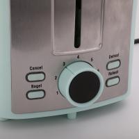 China 2 Slice Retro Toaster 900W Pastel Green with Digital Display and 6 Browning Settings for sale