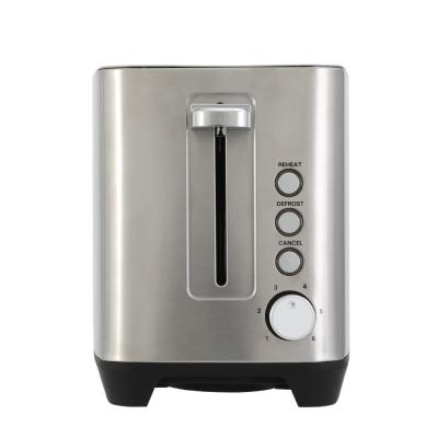 China Stainless Steel 2 Slice Toaster 920W Breakfast Maker with Defrost and Reheat Functions for sale