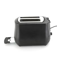 China Black Stainless Steel 2 Slice Toaster 900W with 6 Shade Control Pop Up Reheat Defrost for sale