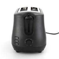 China Black Stainless Steel 2 Slice Toaster 900W with 6 Shade Control Pop Up Reheat Defrost for sale