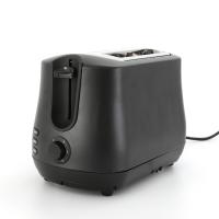 China Black Stainless Steel 2 Slice Toaster 900W with 6 Shade Control Pop Up Reheat Defrost for sale