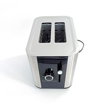 China Stainless Steel 2 Slice Toaster 900W Automatic Pop Up Fast Heating Household Breakfast Maker for sale
