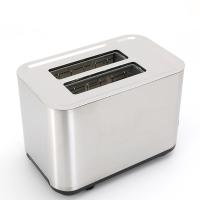 China Stainless Steel 2 Slice Toaster 900W Automatic Pop Up Fast Heating Household Breakfast Maker for sale