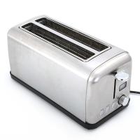 China Stainless Steel 4 Slice Digital Toaster 1400W Commercial Household Automatic Pop-Up for sale
