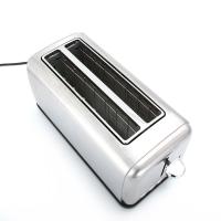 China Stainless Steel 4 Slice Digital Toaster 1400W Commercial Household Automatic Pop-Up for sale