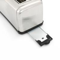 China Stainless Steel 4 Slice Digital Toaster 1400W Commercial Household Automatic Pop-Up for sale
