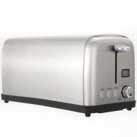China Stainless Steel 4 Slice Digital Toaster 1400W Commercial Household Automatic Pop-Up for sale