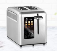 China Stainless Steel 2 Slice Toaster 900W with LED Display 6 Browning Settings for sale